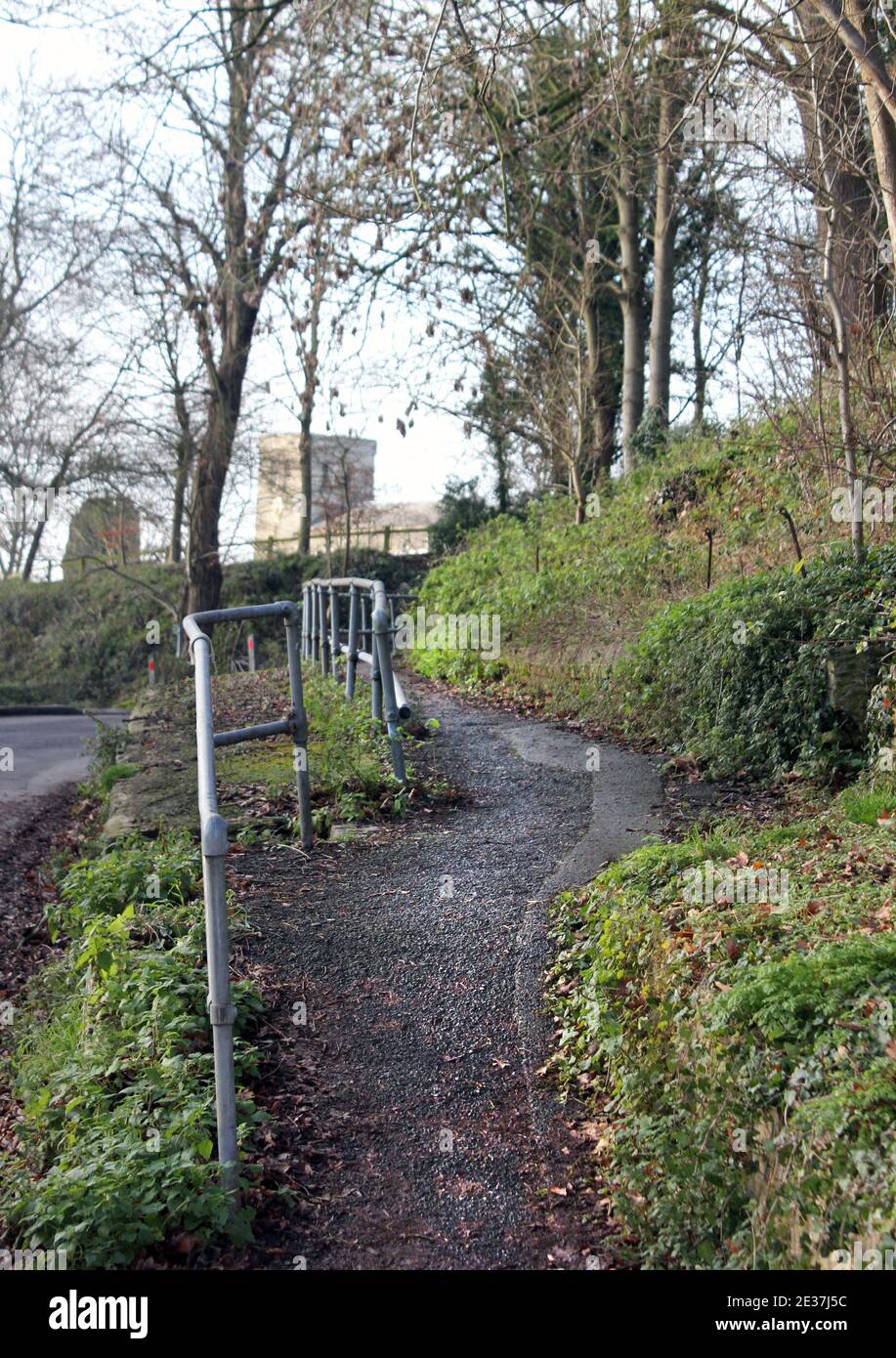 Public footpath heading North towards St Mary's Church in the village ...