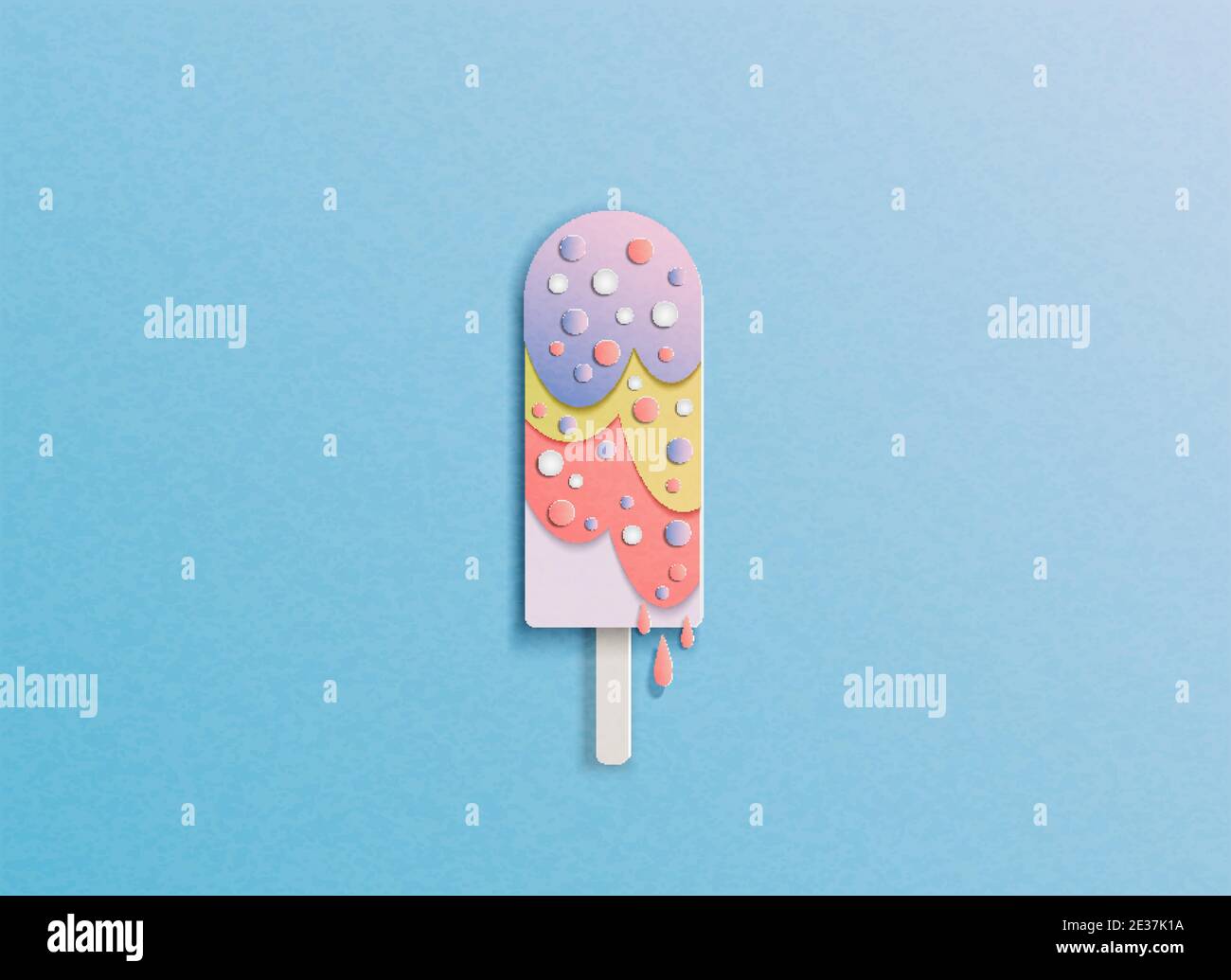 Multi-colored ice cream with different flavors Stock Vector Image & Art ...