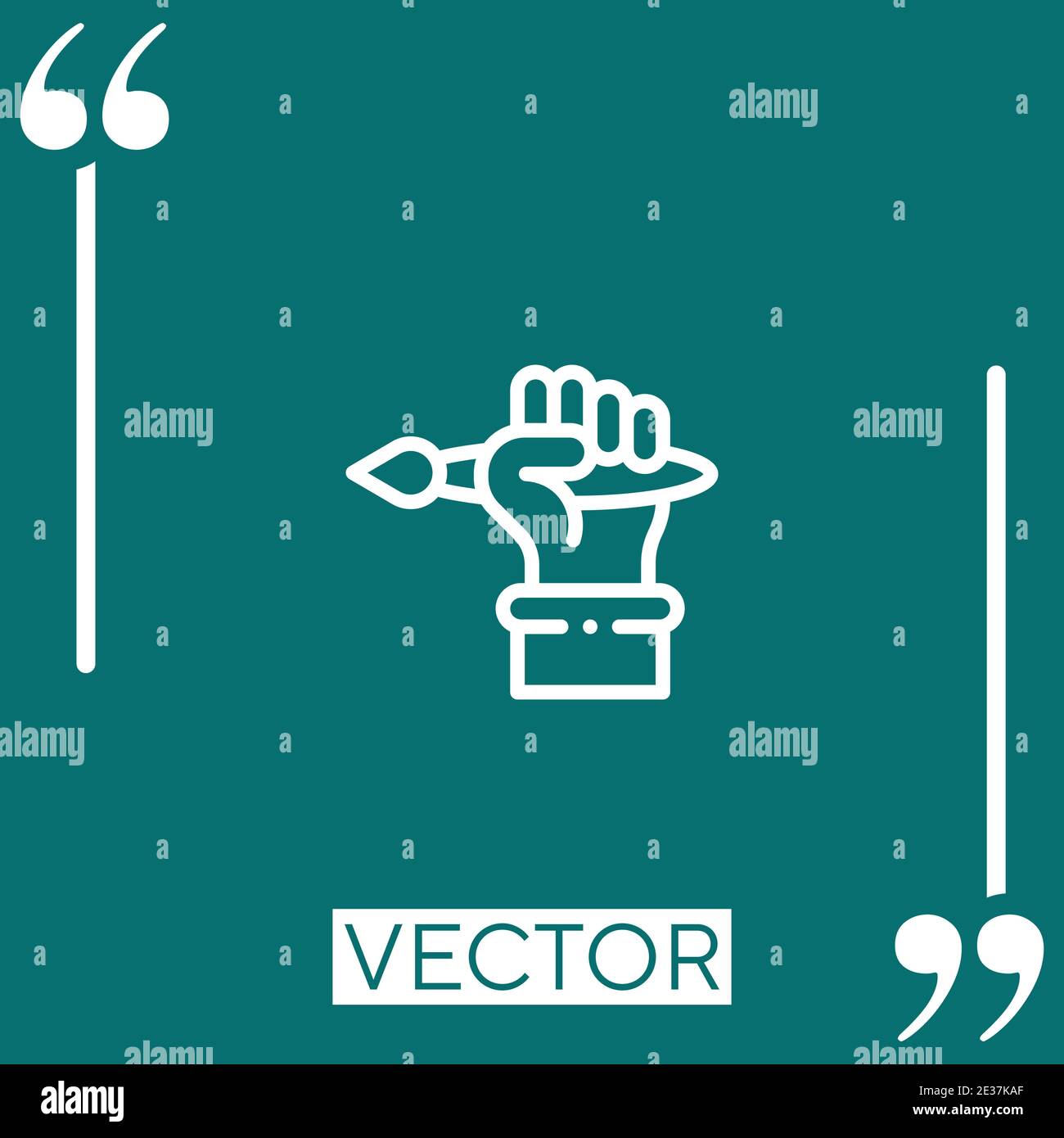 hand vector icon Linear icon. Editable stroke line Stock Vector Image ...
