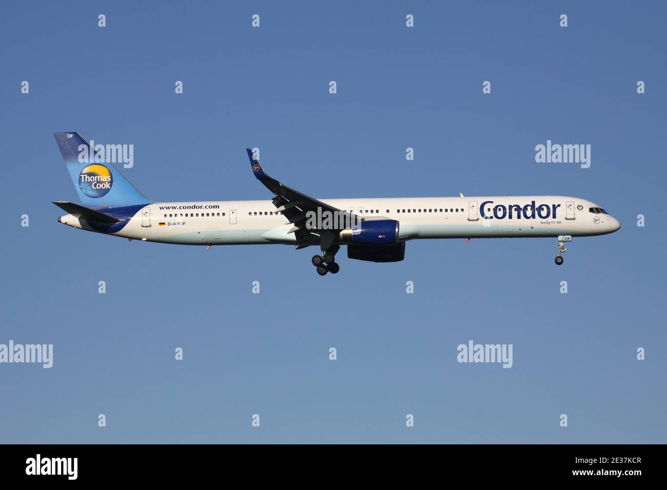 German Condor Boeing 757-300 with registration D-ABOF on short final ...