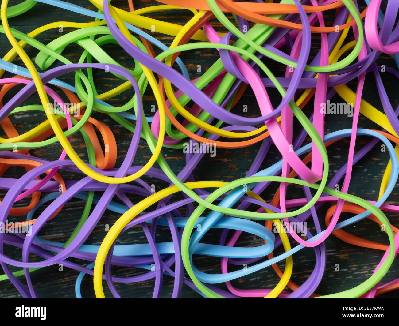 Tangled elastic bands hi-res stock photography and images - Alamy