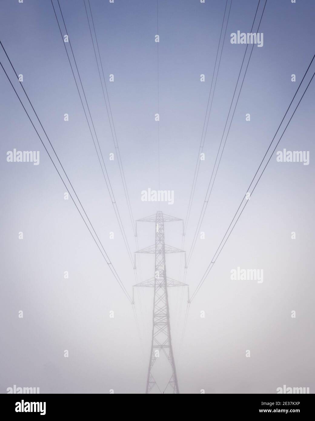 Transmission Lines In The Fog High Resolution Stock Photography and ...