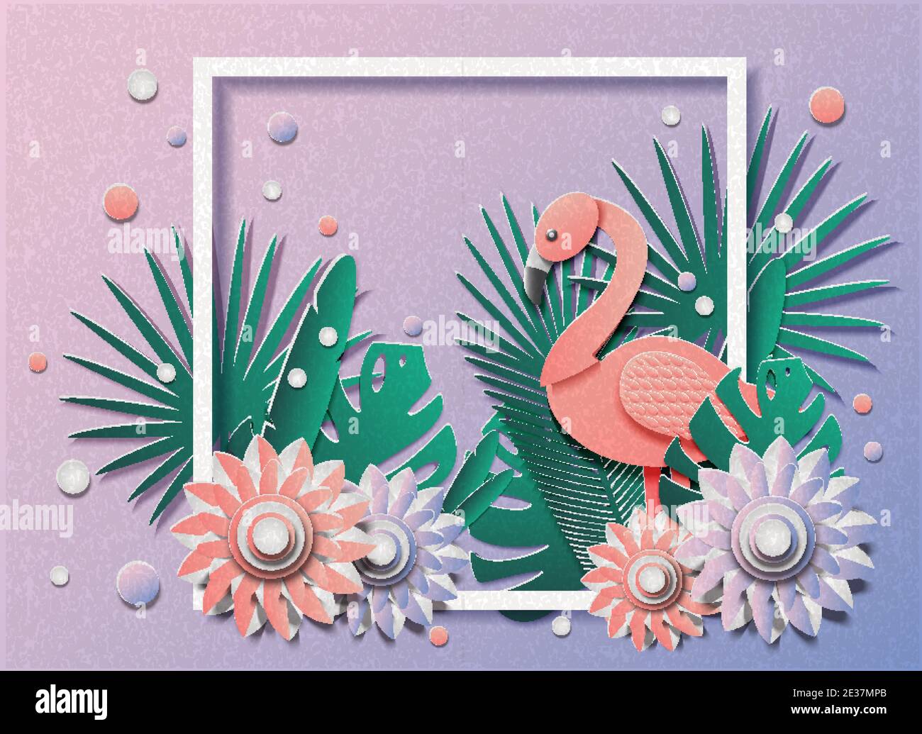 Cut paper flowers Stock Vector Images - Alamy