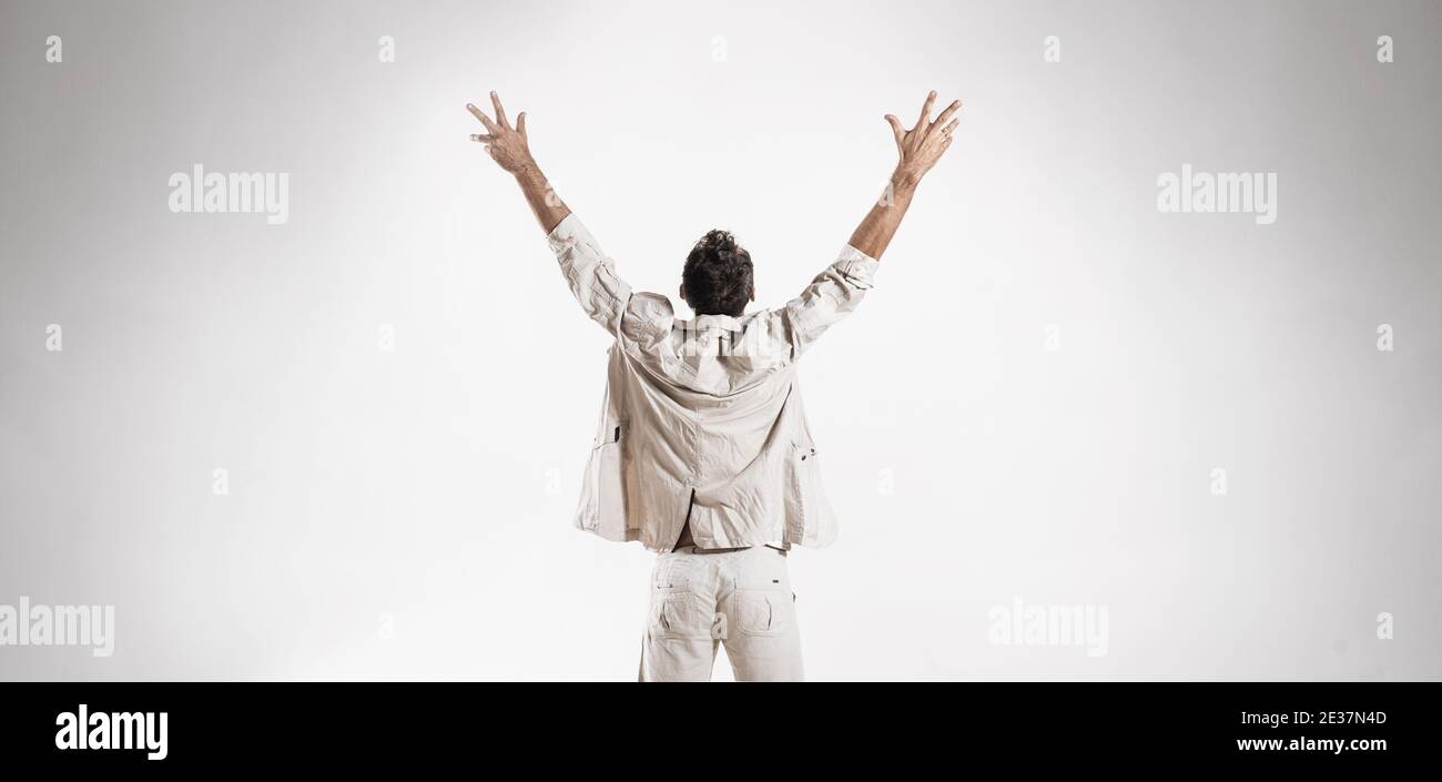Portrait of a handsome, talented dancer making a dance move Stock Photo ...
