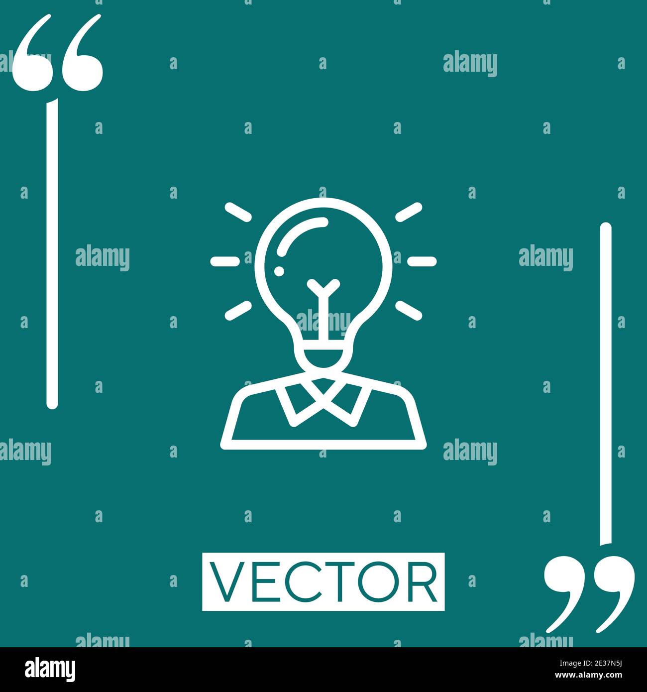 idea vector icon Linear icon. Editable stroke line Stock Vector Image ...