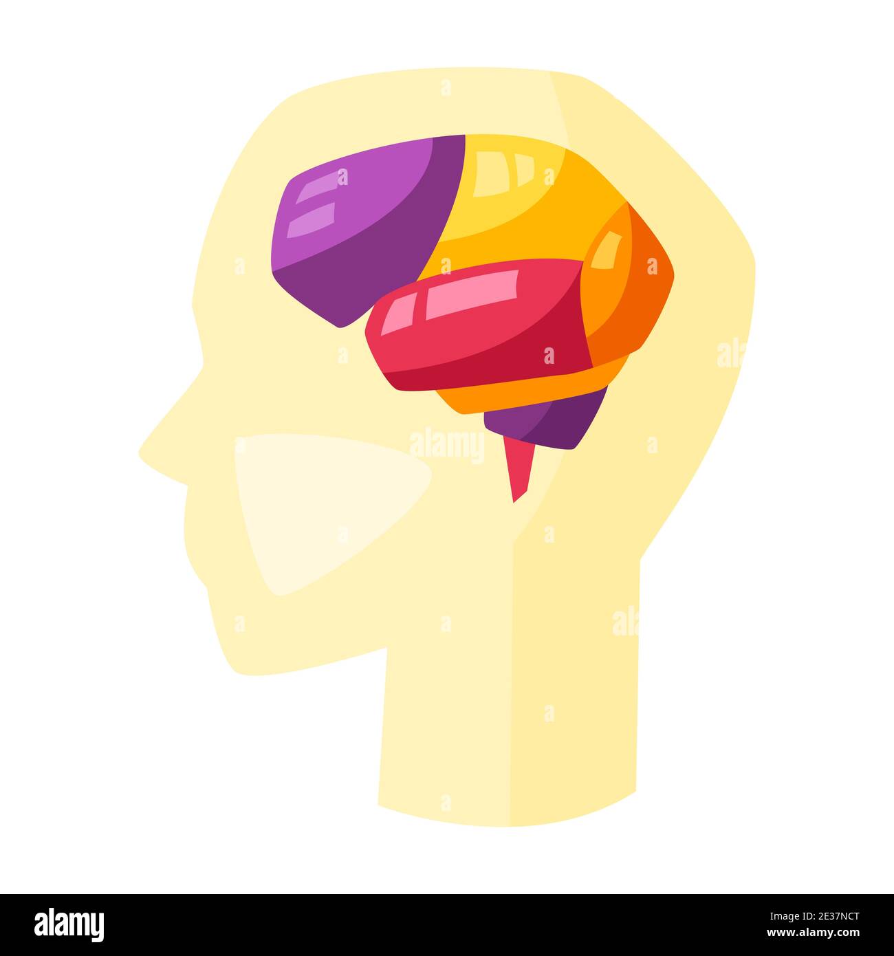 Illustration of human brain Stock Vector Image & Art - Alamy