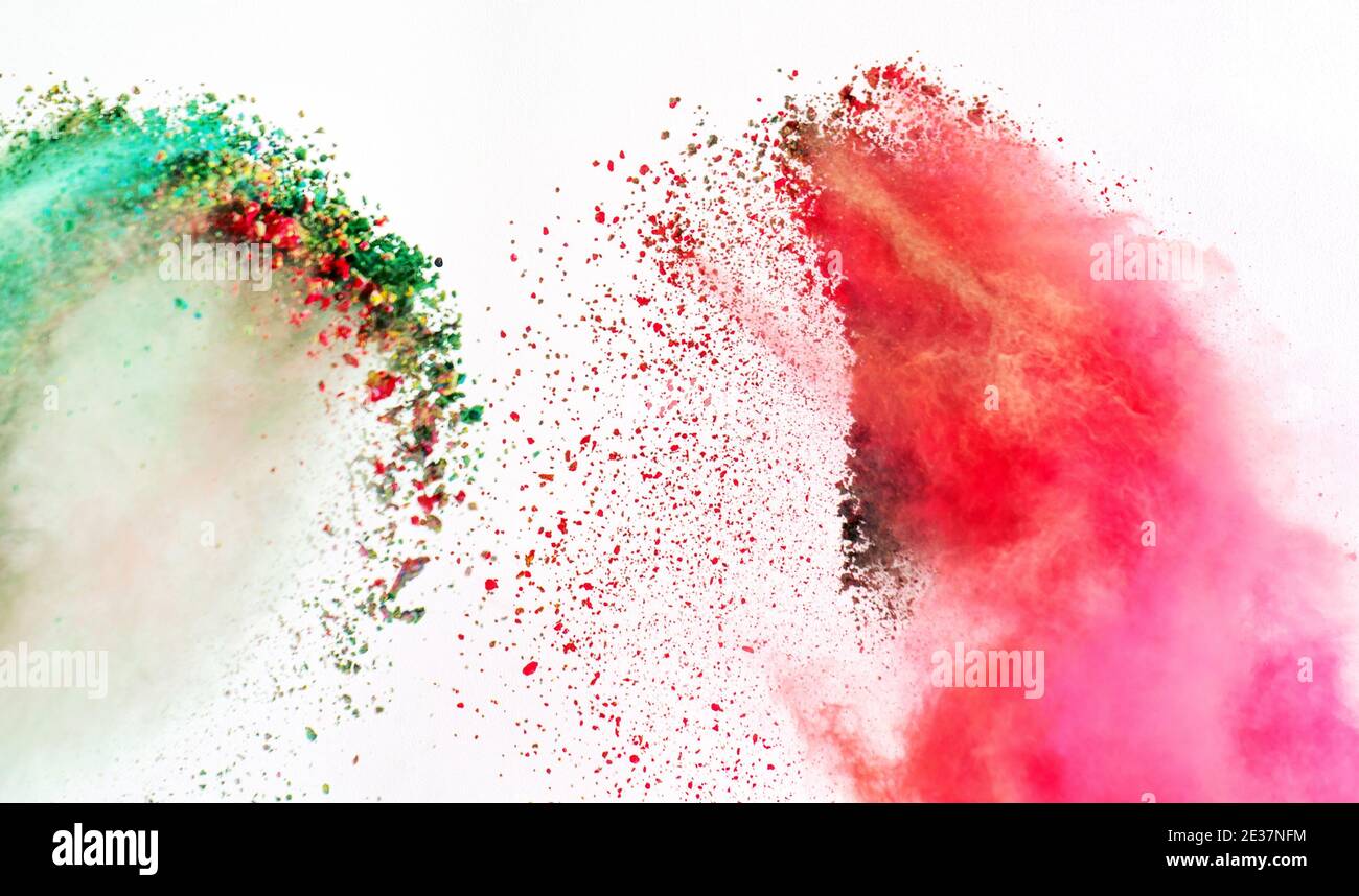 Abstract picture of the colorful powder splash Stock Photo - Alamy