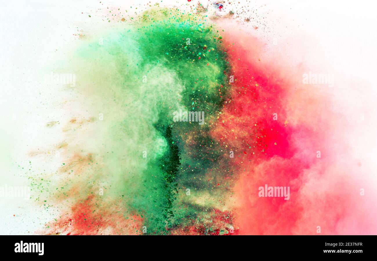 Abstract picture of the colorful powder splash Stock Photo - Alamy