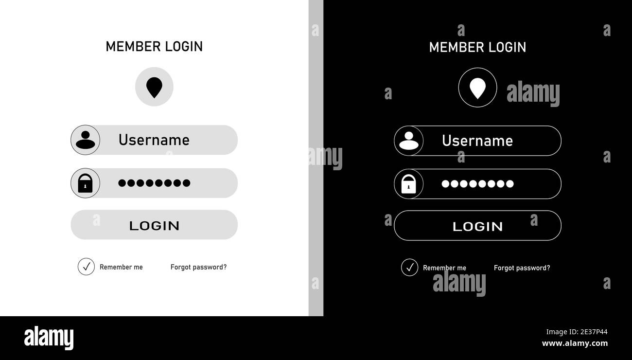 Login member interface design, page or mobile applications, sign in web ...