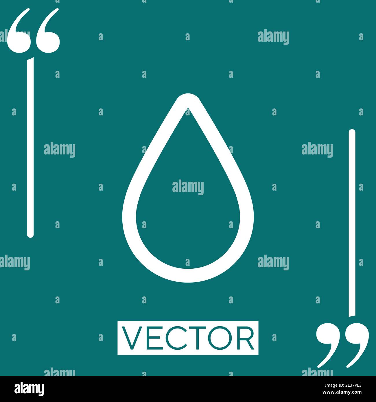 ink drop outline vector icon Linear icon. Editable stroke line Stock ...