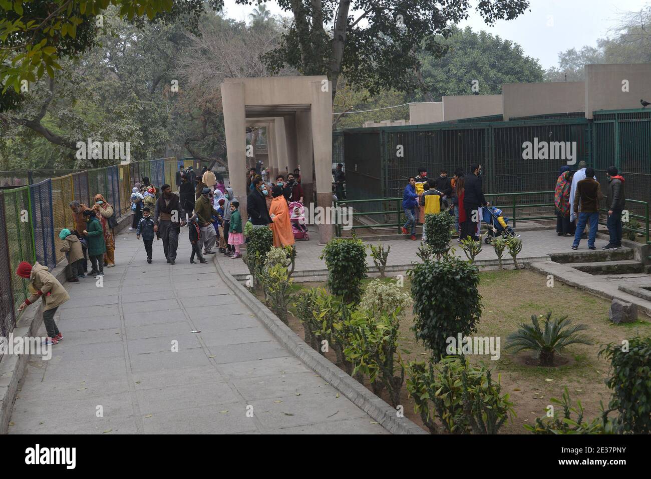 Lahore, Pakistan. 17th Jan, 2021. Pakistani visitors arriving at Lahore ...