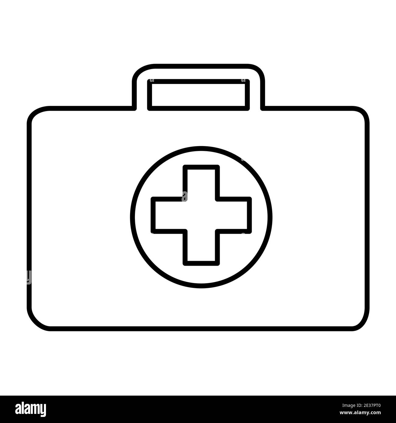 Medical briefcase illustration Black and White Stock Photos & Images ...