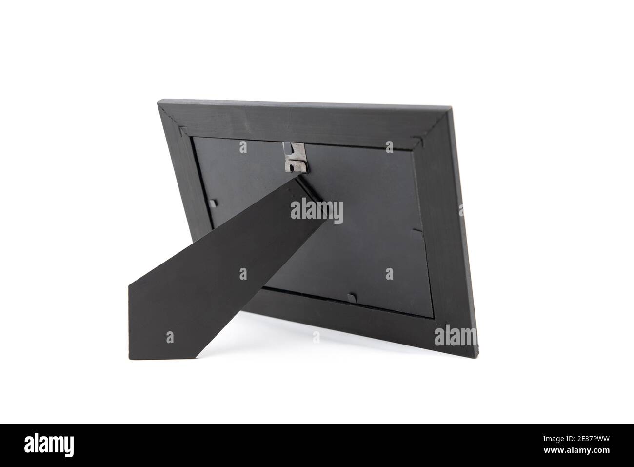 Back view of a wooden photo frame isolated on white background Stock ...