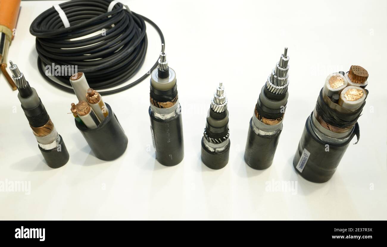 Electricity cable cross section hi-res stock photography and images - Alamy