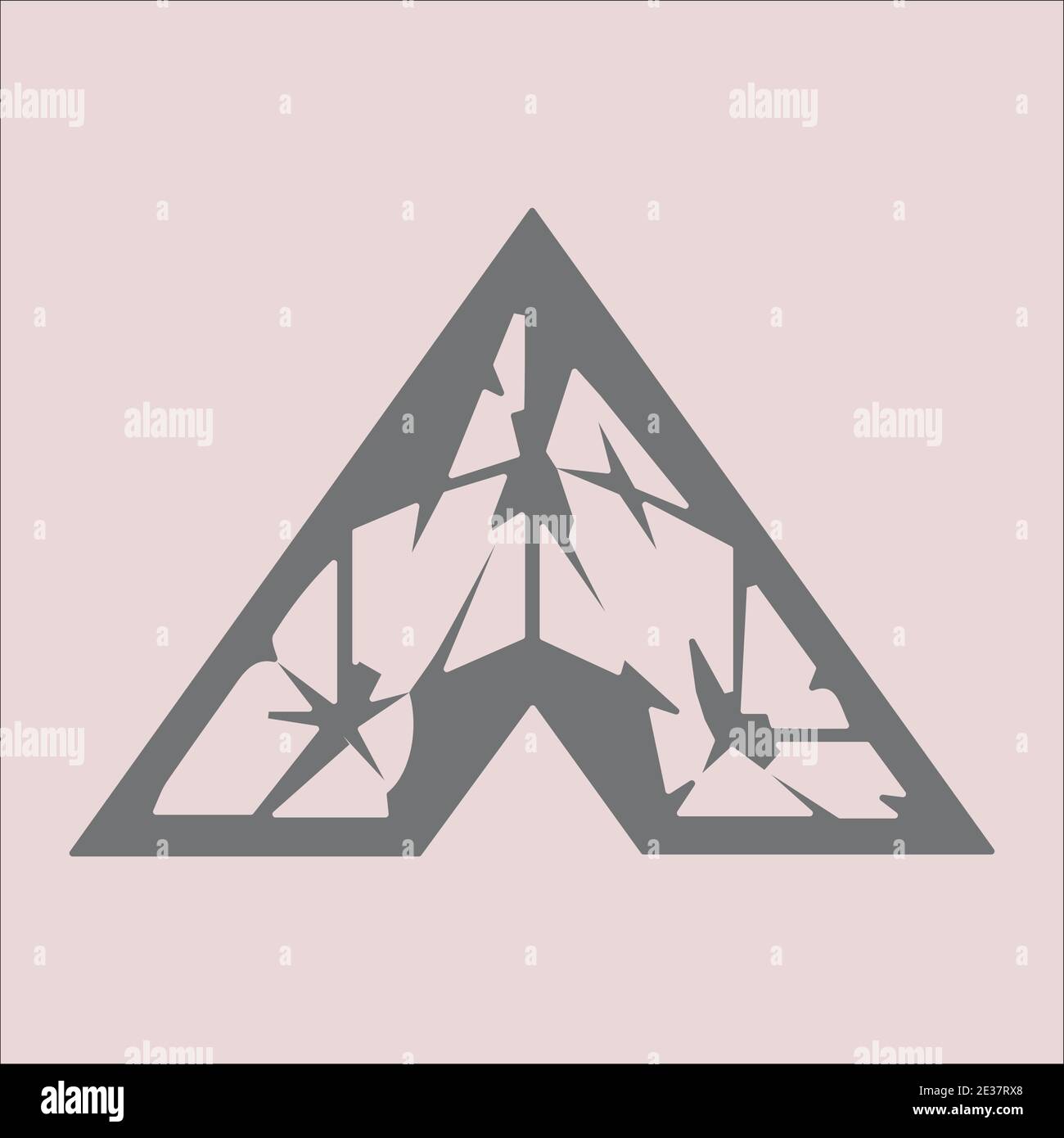 Triangle shaped letter A abstract logo and monogram vector Stock Vector ...