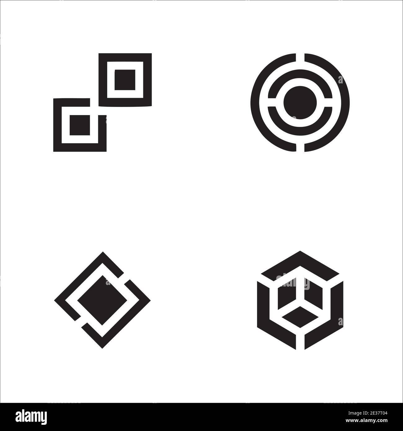 Minimal abstract logo icon set Stock Vector Image & Art - Alamy