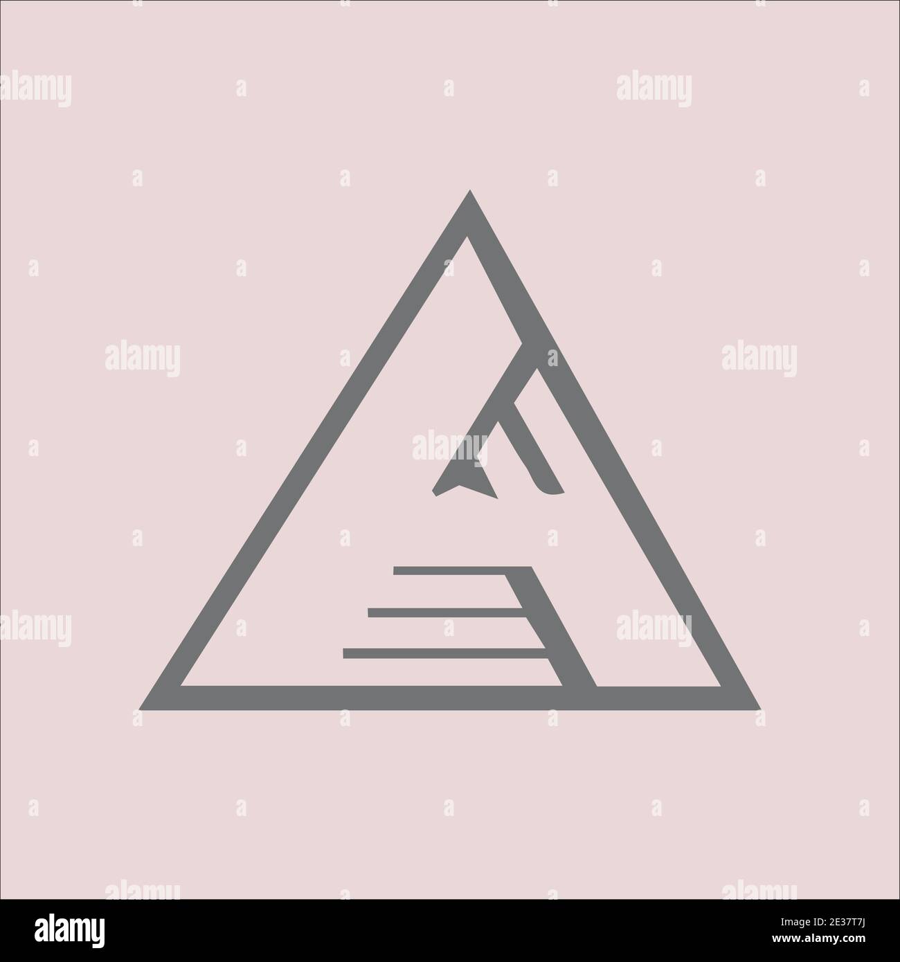 Triangle shaped letter A abstract logo and monogram vector Stock Vector ...
