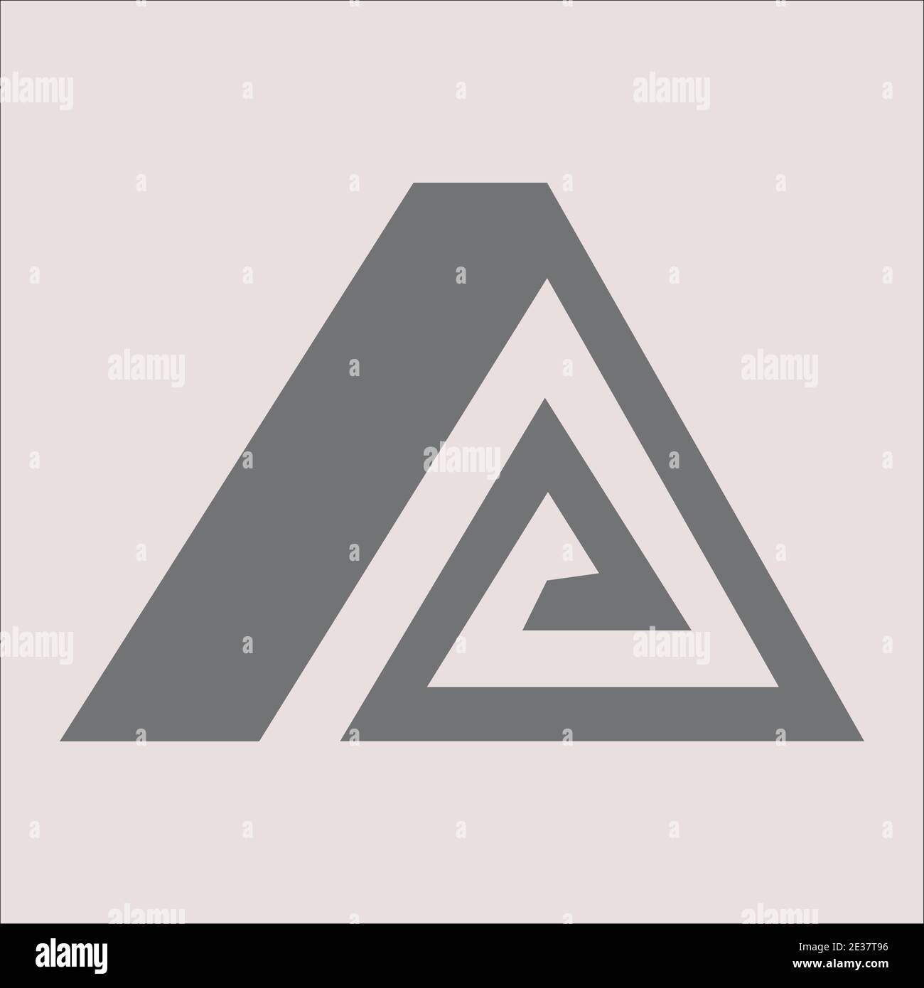 Triangle shaped letter A abstract logo and monogram vector Stock Vector ...
