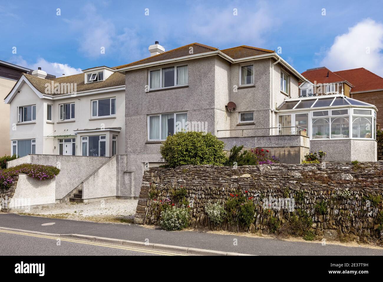 New and modern english houses Stock Photo - Alamy