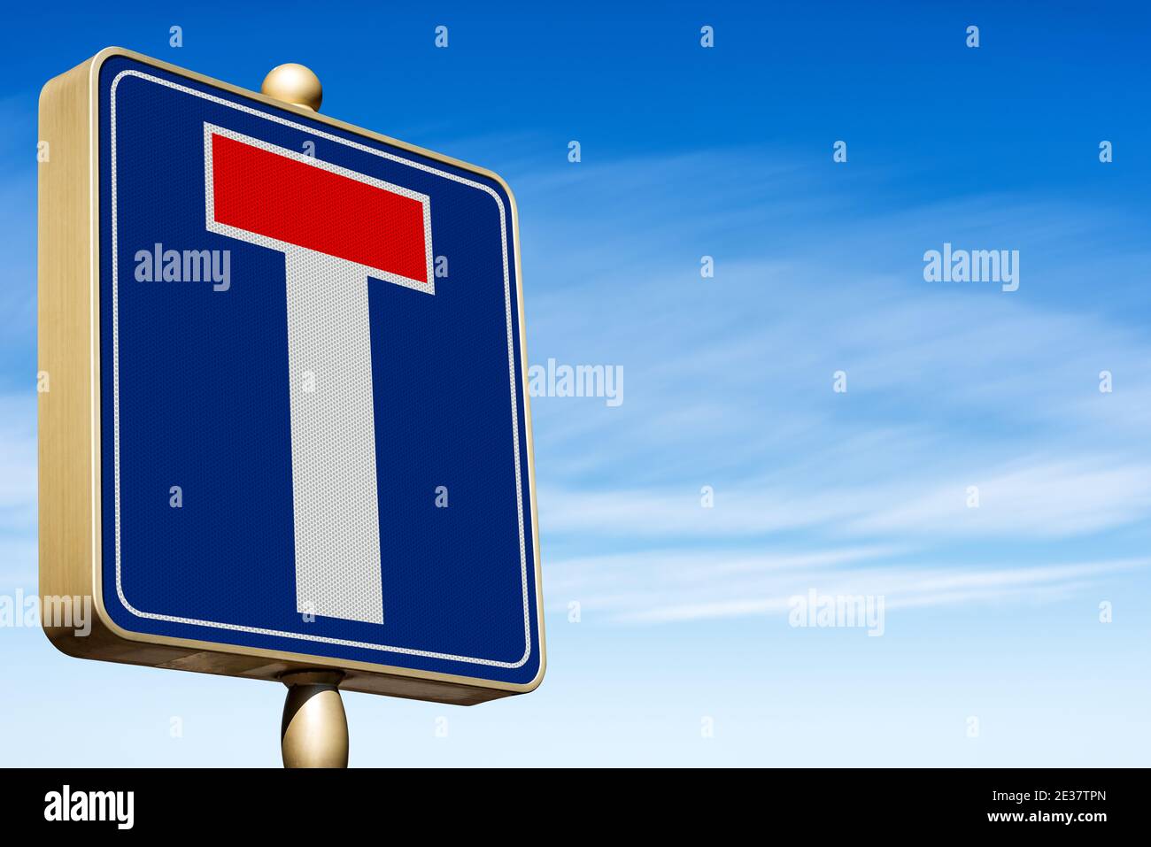 Modern dead end traffic sign hi-res stock photography and images - Alamy