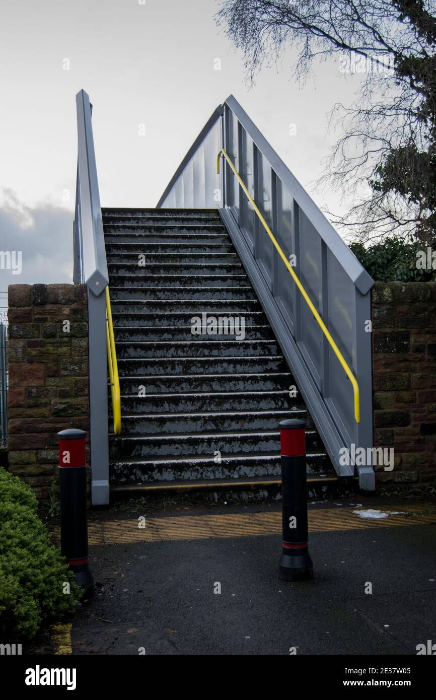 Footbridge over the railway line Stock Photo - Alamy