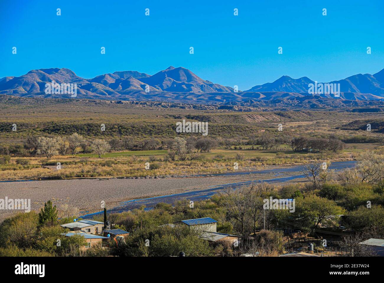 Bavispe river in Bacerac, Sonora, Mexico. (Photo By NortePhoto.com) rio ...