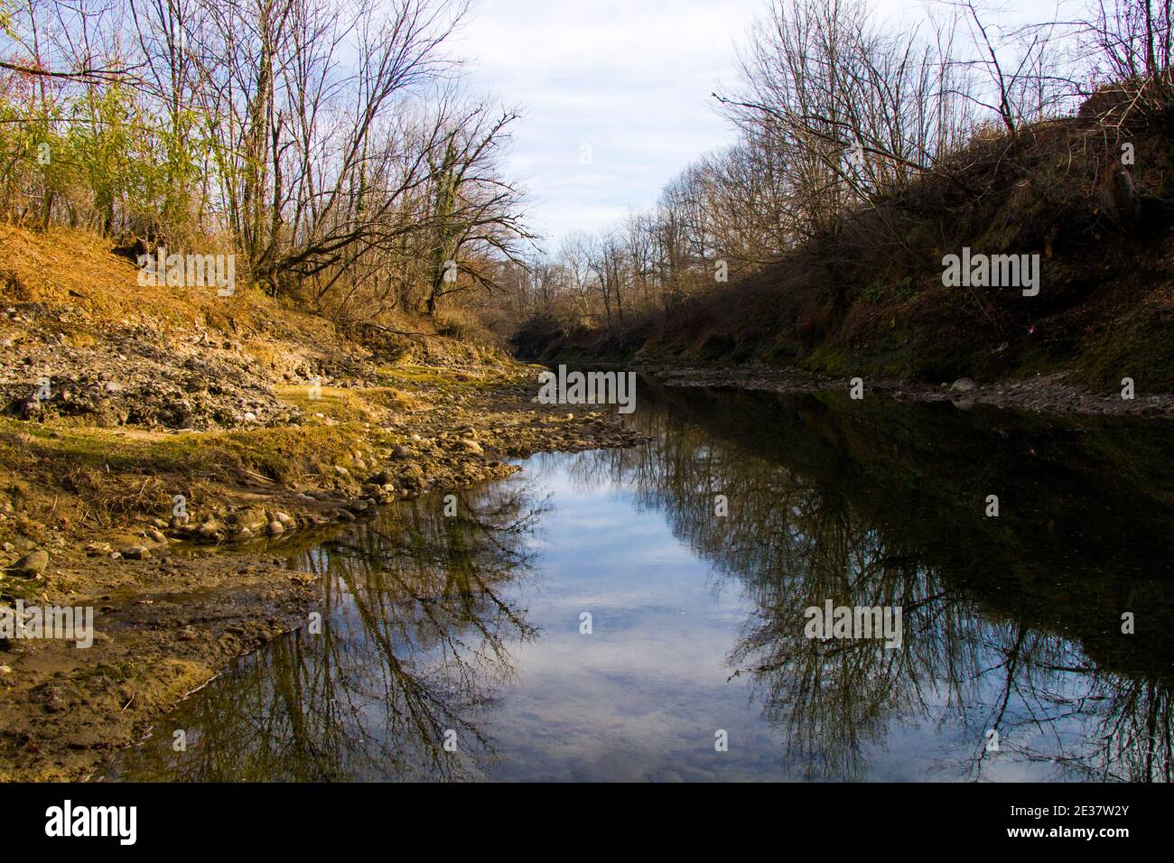 River landscape and view, daylight and outdoor, nature background in ...