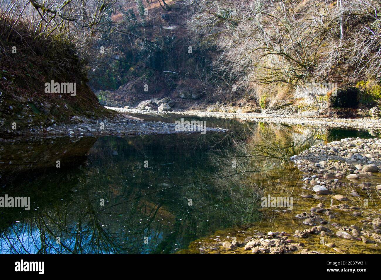 River landscape and view, daylight and outdoor, nature background in ...