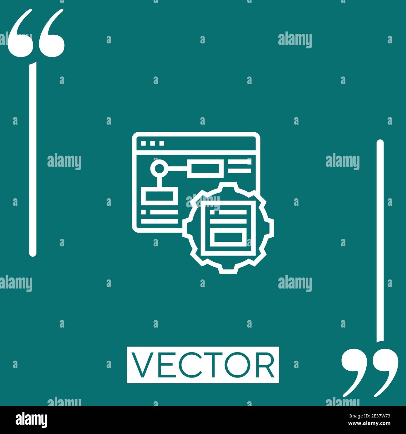 automation vector icon Linear icon. Editable stroke line Stock Vector ...