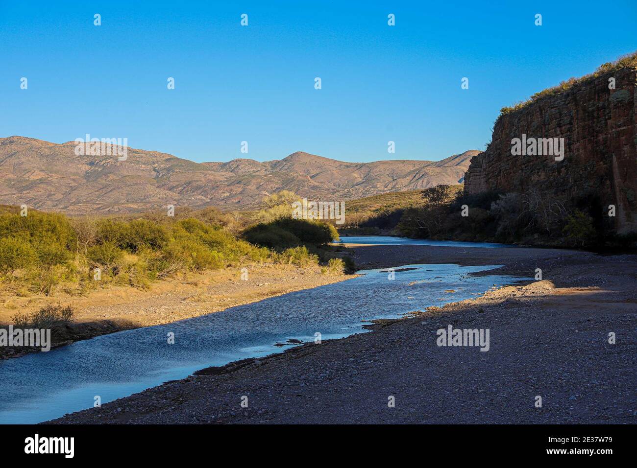 Bavispe river in Bacerac, Sonora, Mexico. (Photo By NortePhoto.com) rio ...