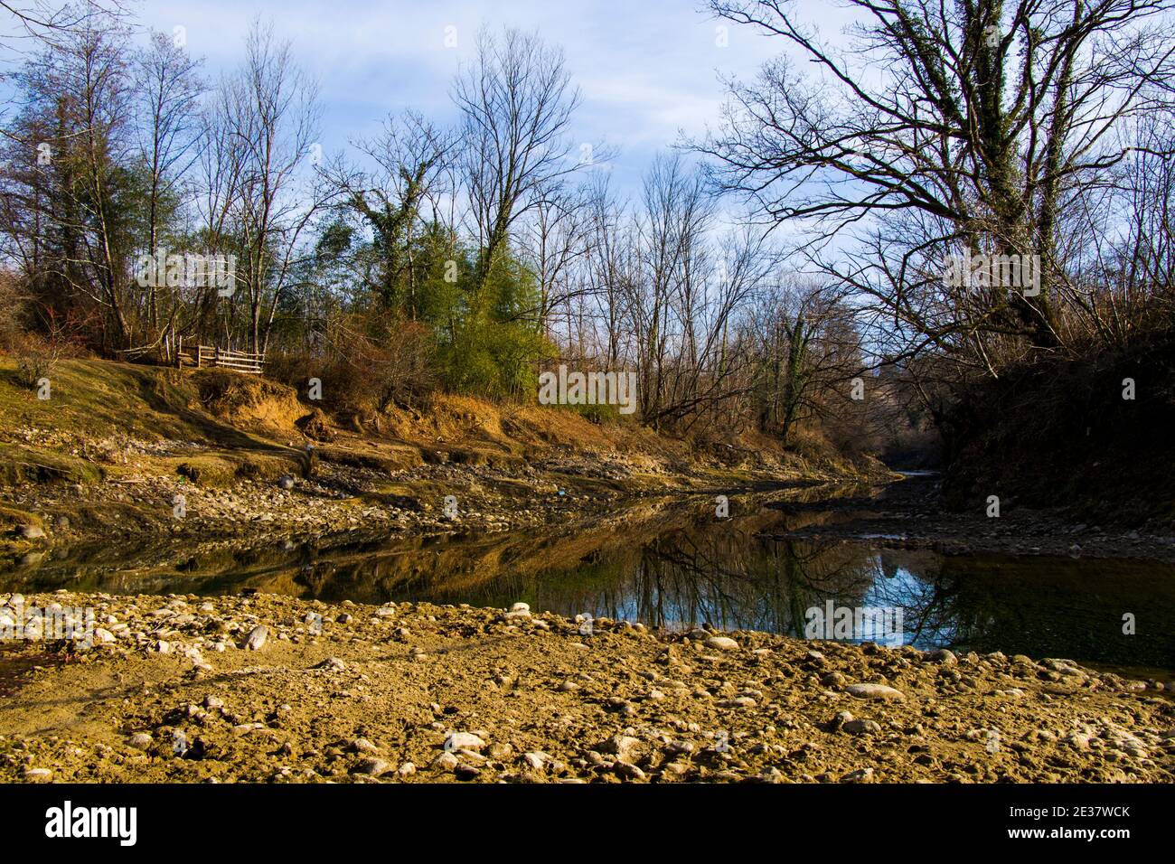 River landscape and view, daylight and outdoor, nature background in ...