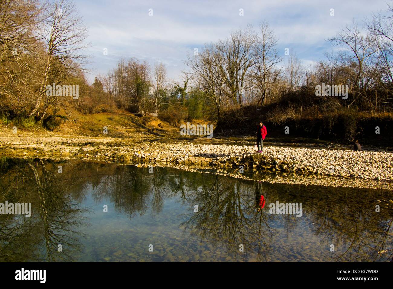 River landscape and view, daylight and outdoor, nature background in ...