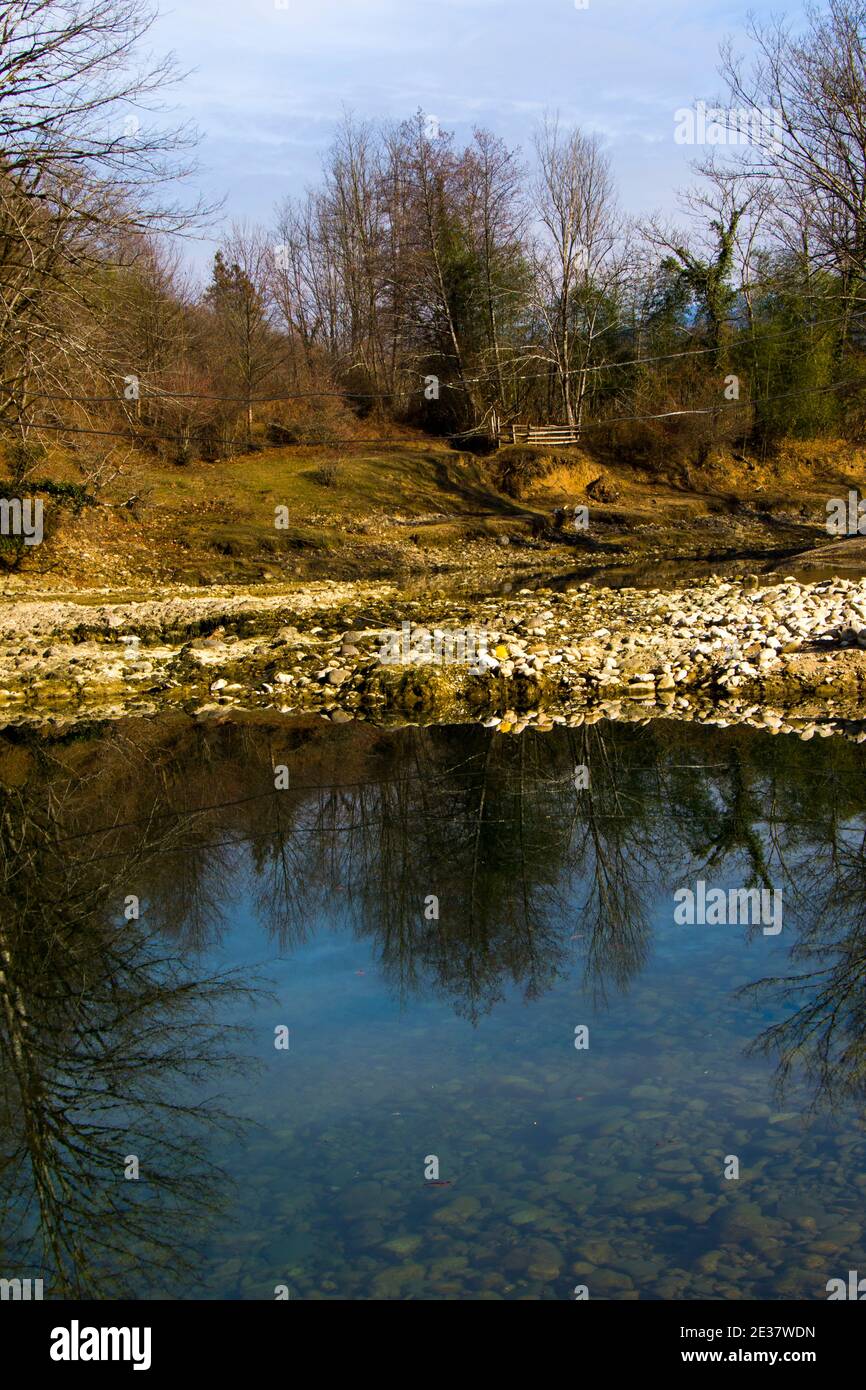 River landscape and view, daylight and outdoor, nature background in ...