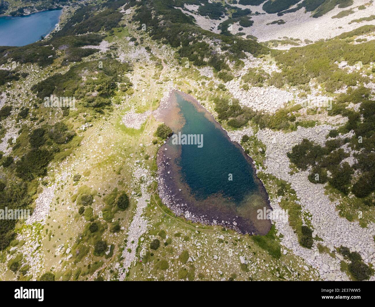 Aerial view of The Frog lake, Pirin Mountain, Bulgaria Stock Photo - Alamy