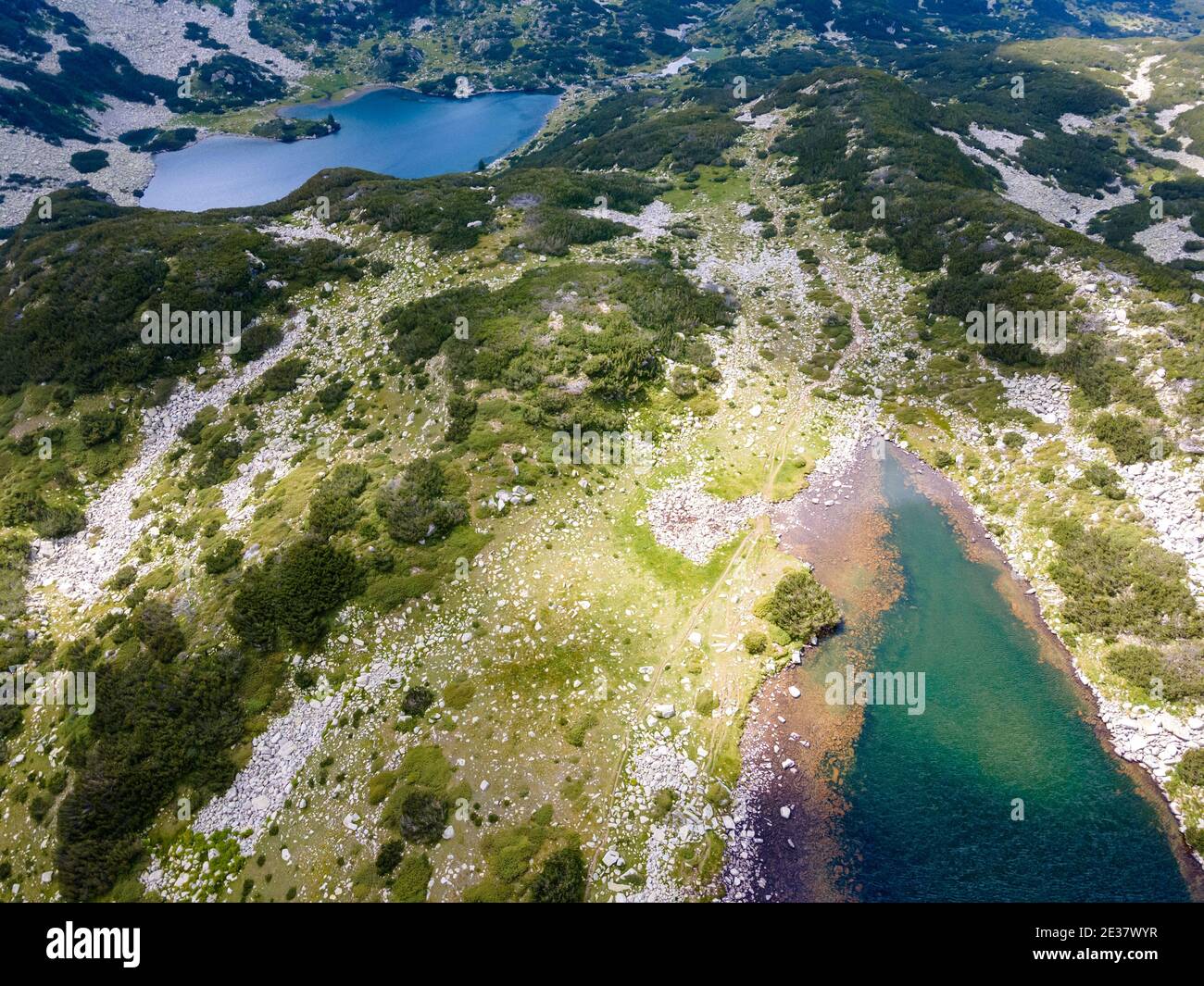 Aerial view of The Frog lake, Pirin Mountain, Bulgaria Stock Photo - Alamy