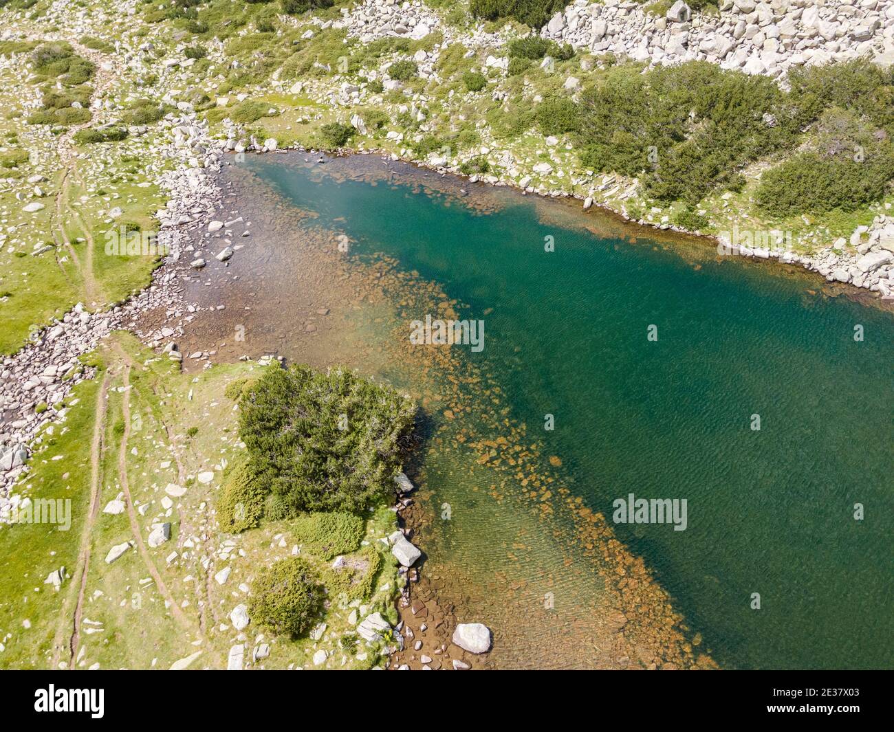 Aerial view of The Frog lake, Pirin Mountain, Bulgaria Stock Photo - Alamy