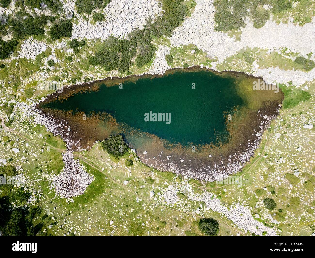 Aerial view frog lake pirin hi-res stock photography and images - Alamy