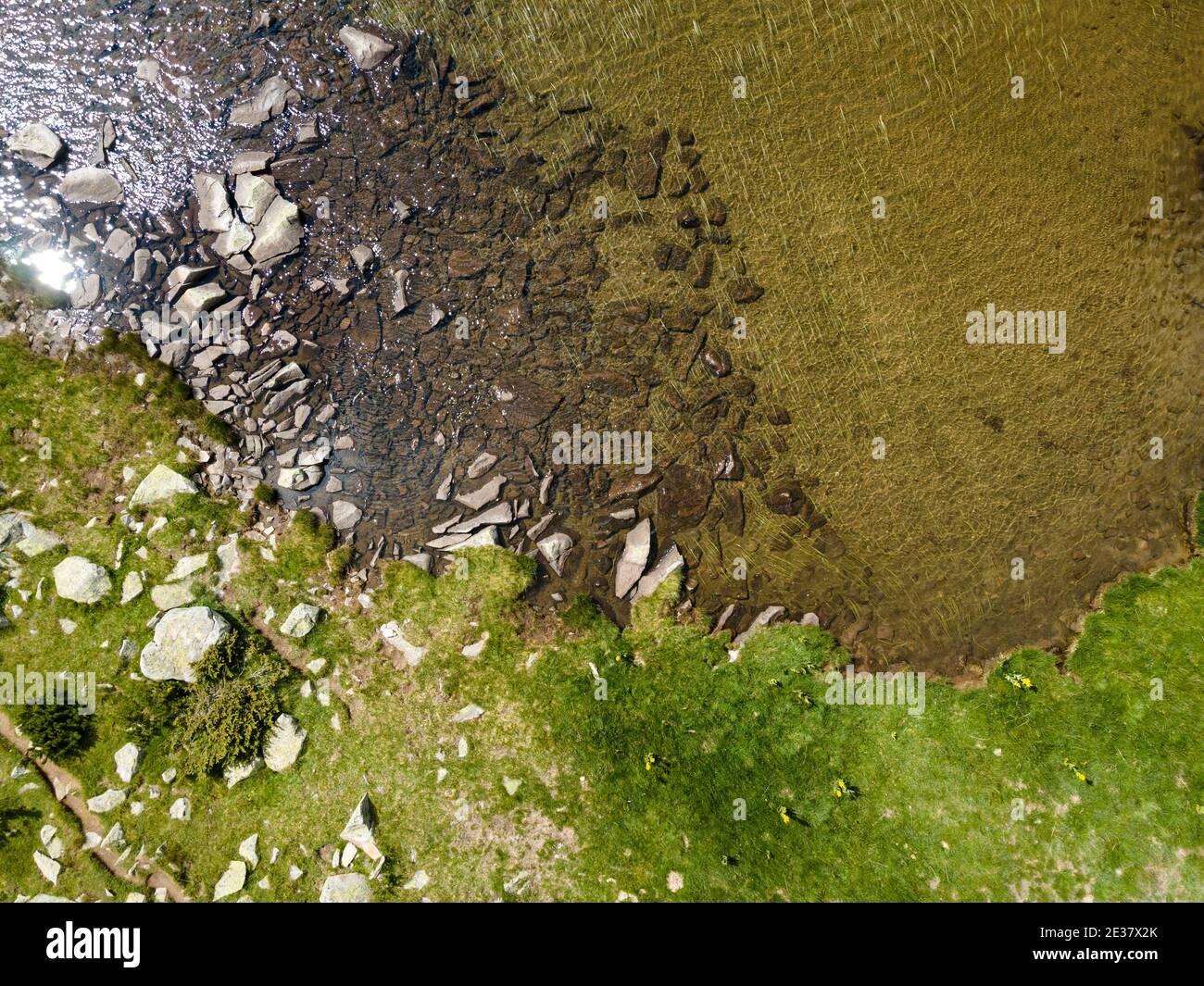 Aerial view of The Frog lake, Pirin Mountain, Bulgaria Stock Photo - Alamy