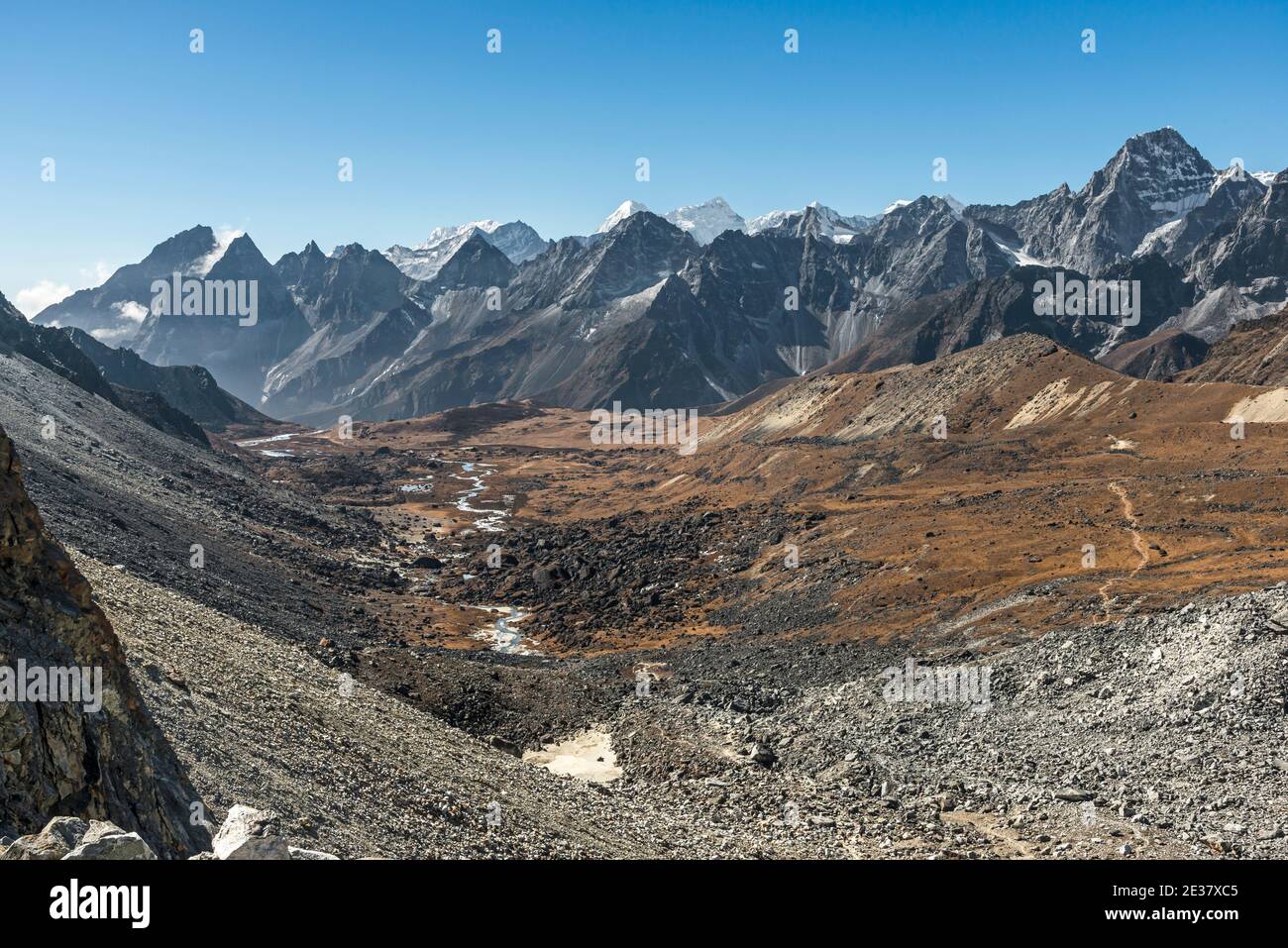 The vast Himalayas from the top of Cho La pass Stock Photo - Alamy