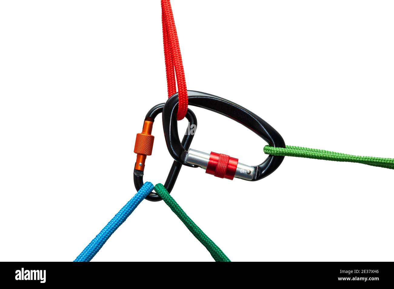 Mountain climbing rope moving on Cut Out Stock Images & Pictures - Alamy