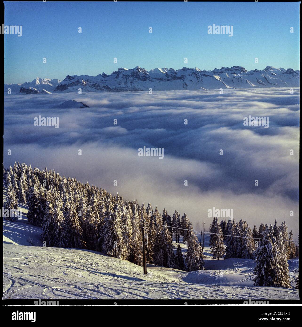 Mountain scape from Mount Rigi captured on film Stock Photo - Alamy