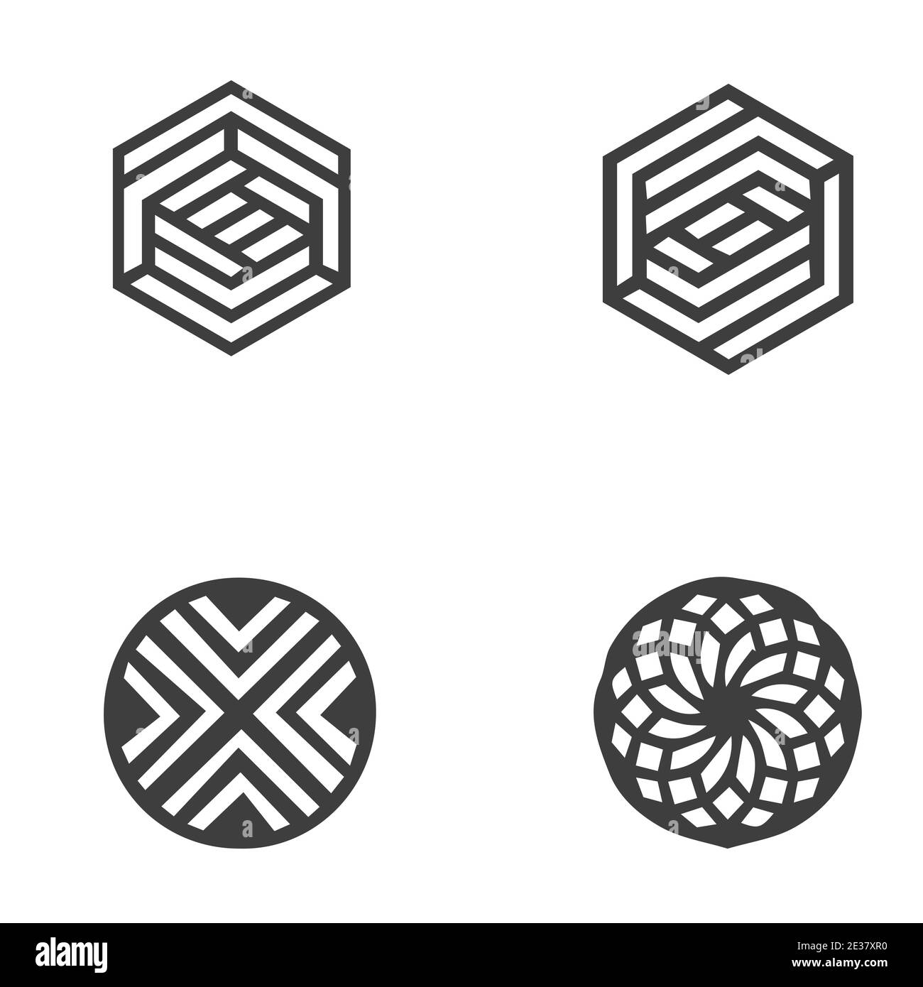 Geometric shapes collection unique Stock Vector Images - Alamy