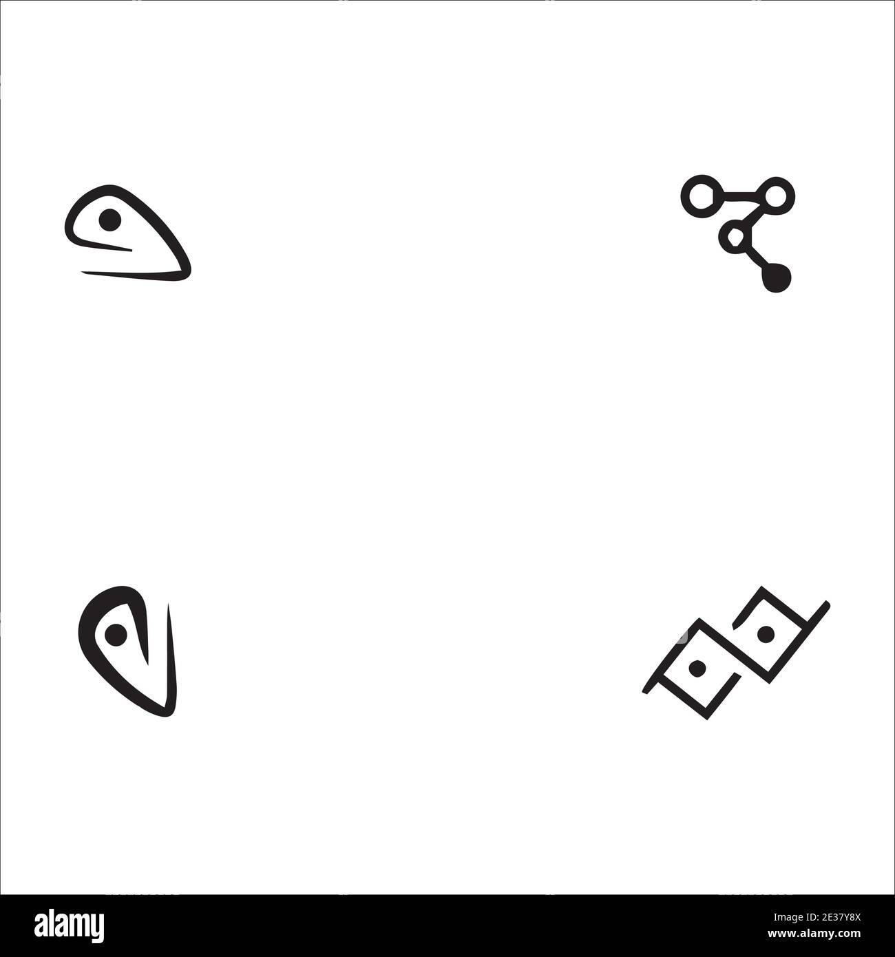 Minimalist tattoo flower nature Stock Vector Images - Alamy