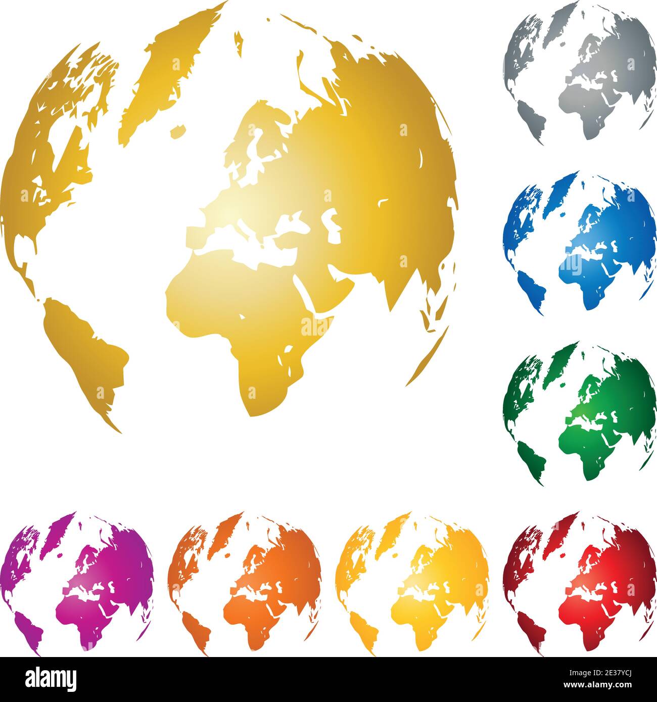 World map logo hi-res stock photography and images - Alamy