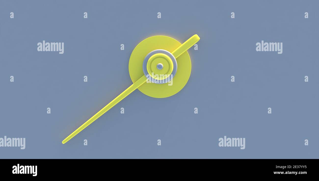 Speedometer needle closeup on blank gray blue background. Car dashboard ...