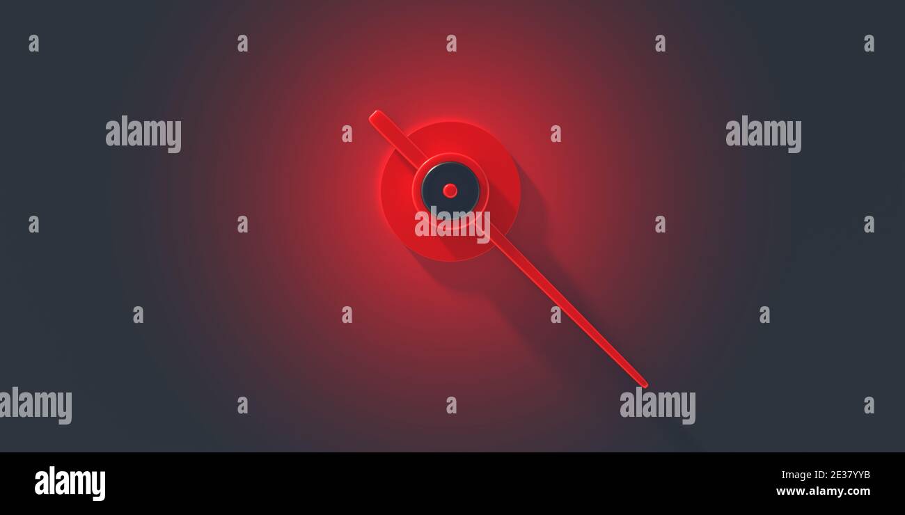 Speedometer needle closeup on blank background. Car dashboard dial ...