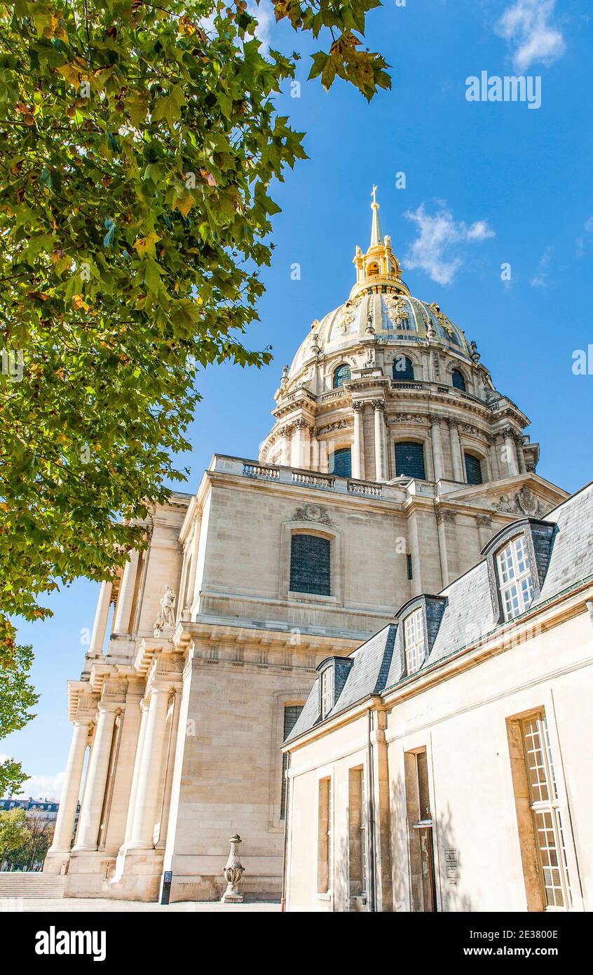 Home to Napoleon's grave; the Dôme des Invalides in Paris, France Stock ...