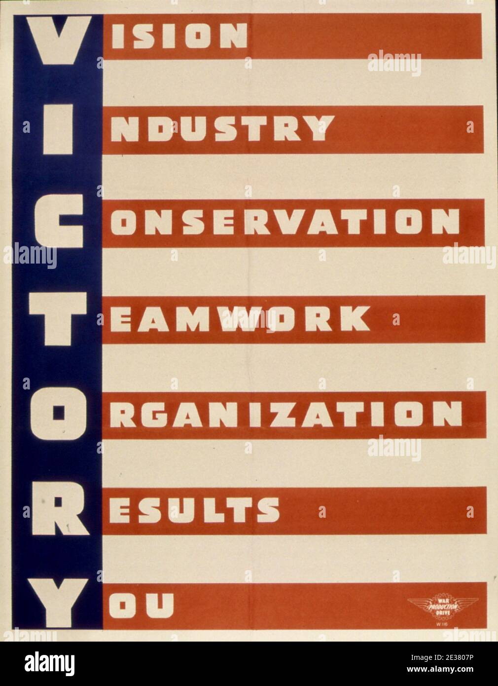 Vintage teamwork poster from USA Stock Photo - Alamy