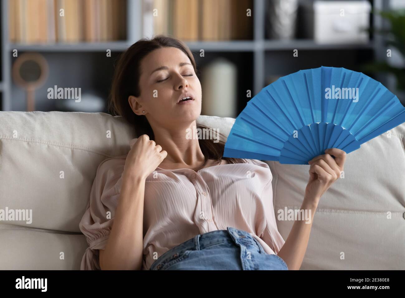 Sweaty person fan hi-res stock photography and images - Alamy