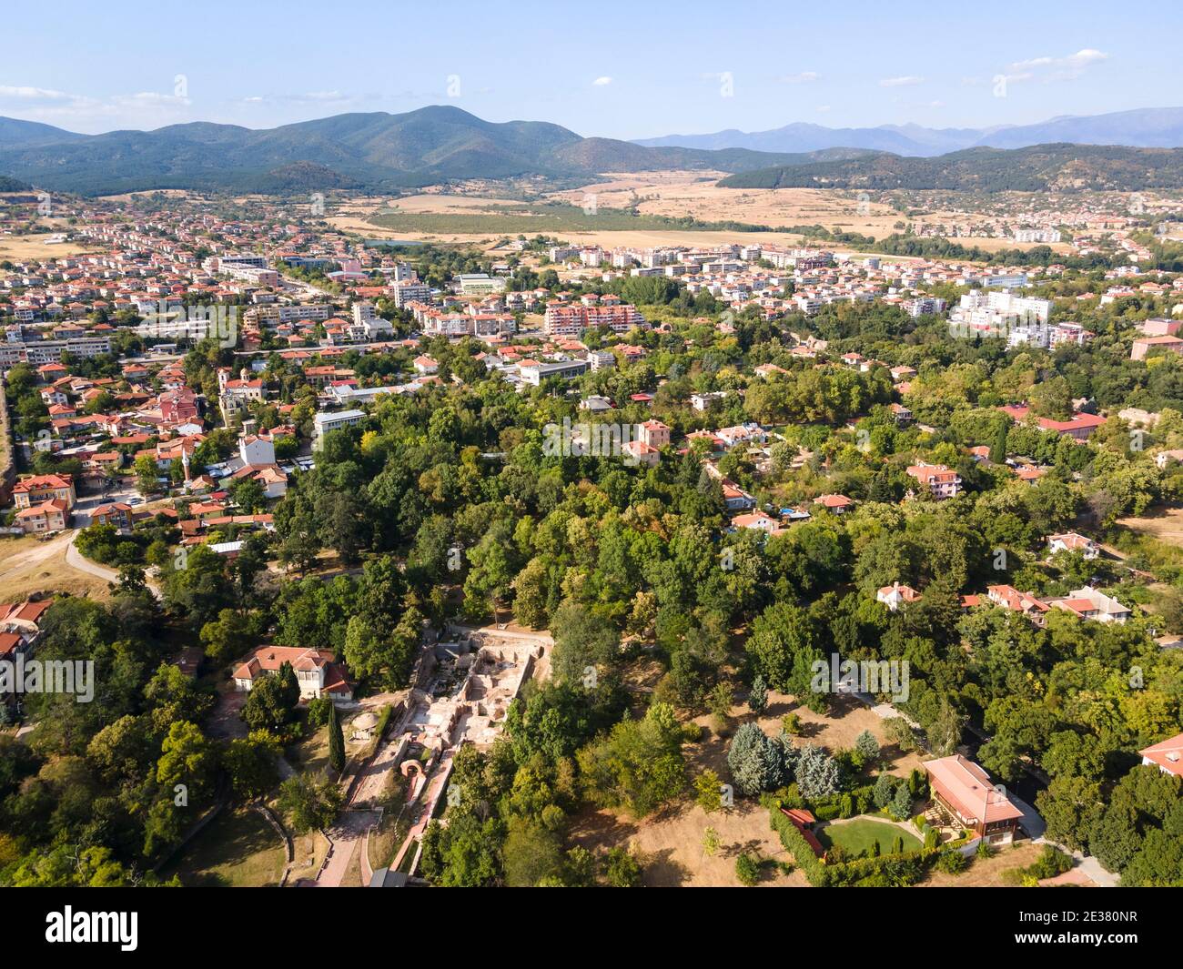 Aerial view of spa resort of Hisarya, Plovdiv Region, Bulgaria Stock ...